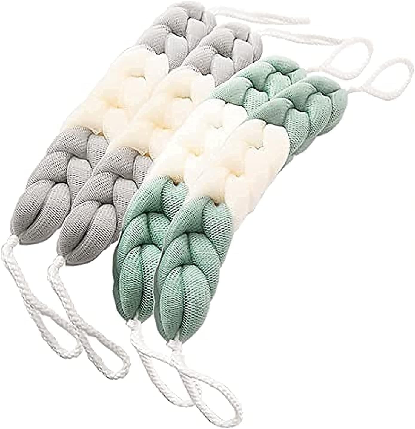 YANTONG 4 Packs Long Loofah Back Scrubber for Shower,Body Bath Sponge ...