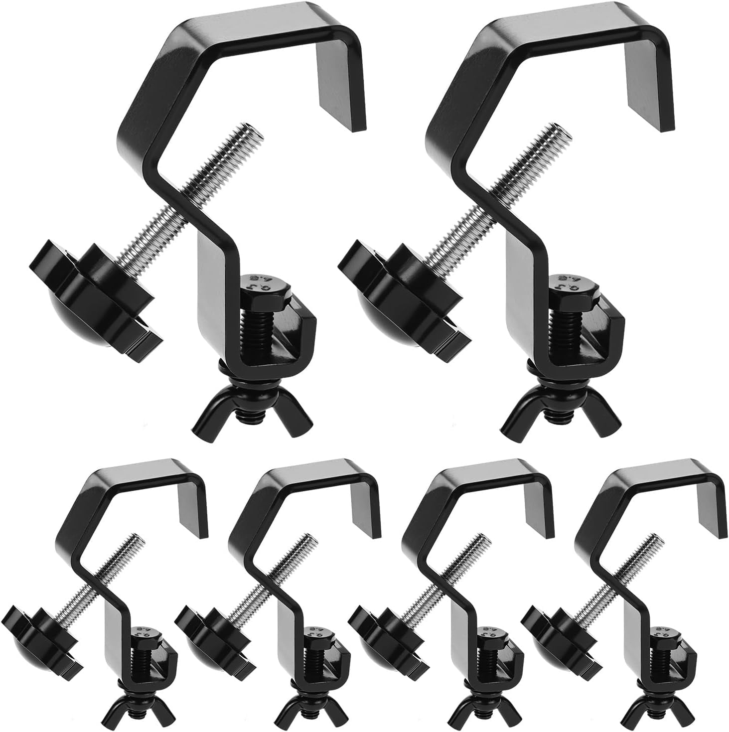 YANTONG 6 Pack Stage Lighting Clamp, Black Truss Clamps Stage Light ...