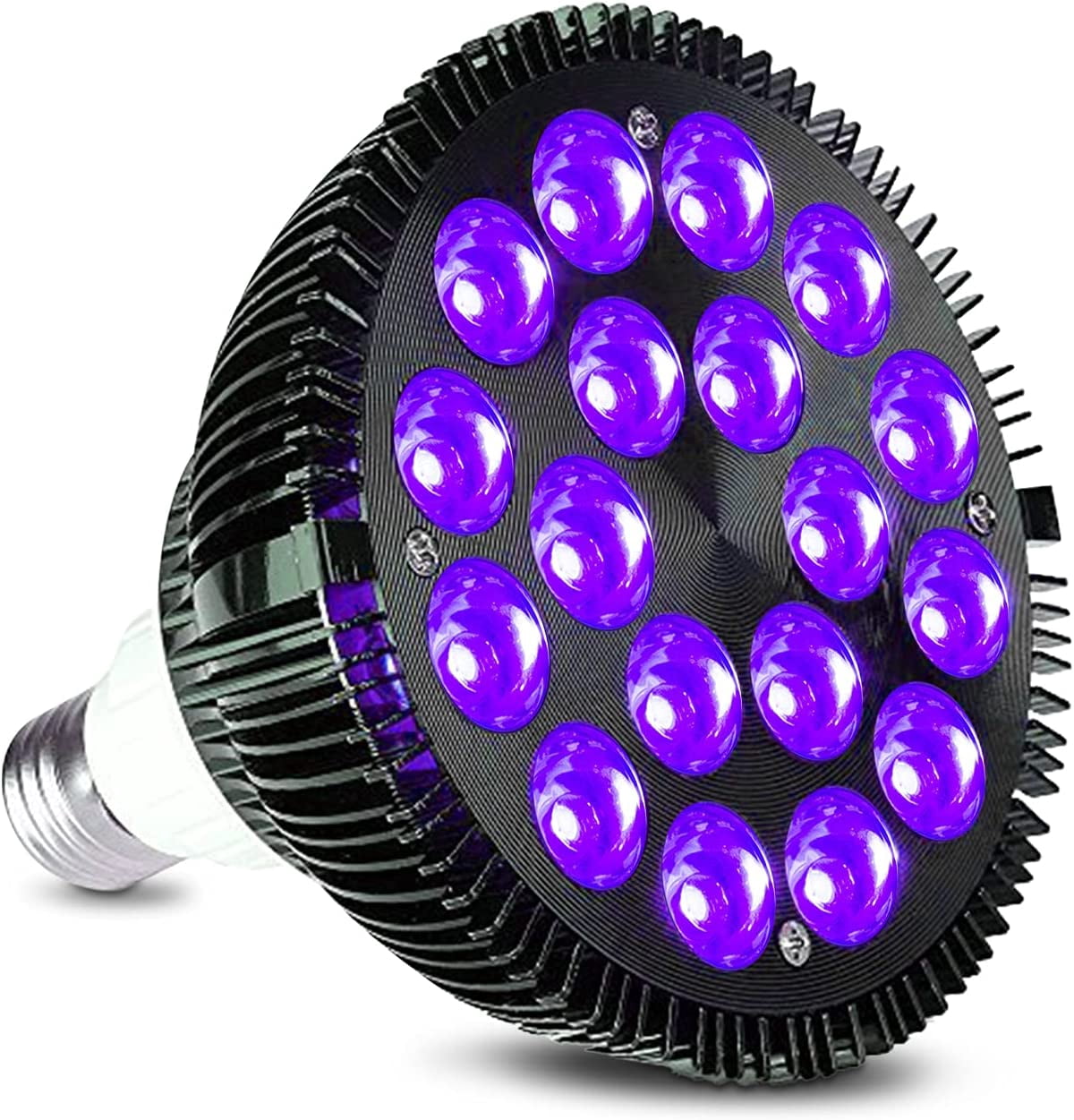 YANTONG Black Light Bulb, 36W LED Blacklight Bulbs E26 PAR38 Glow in ...