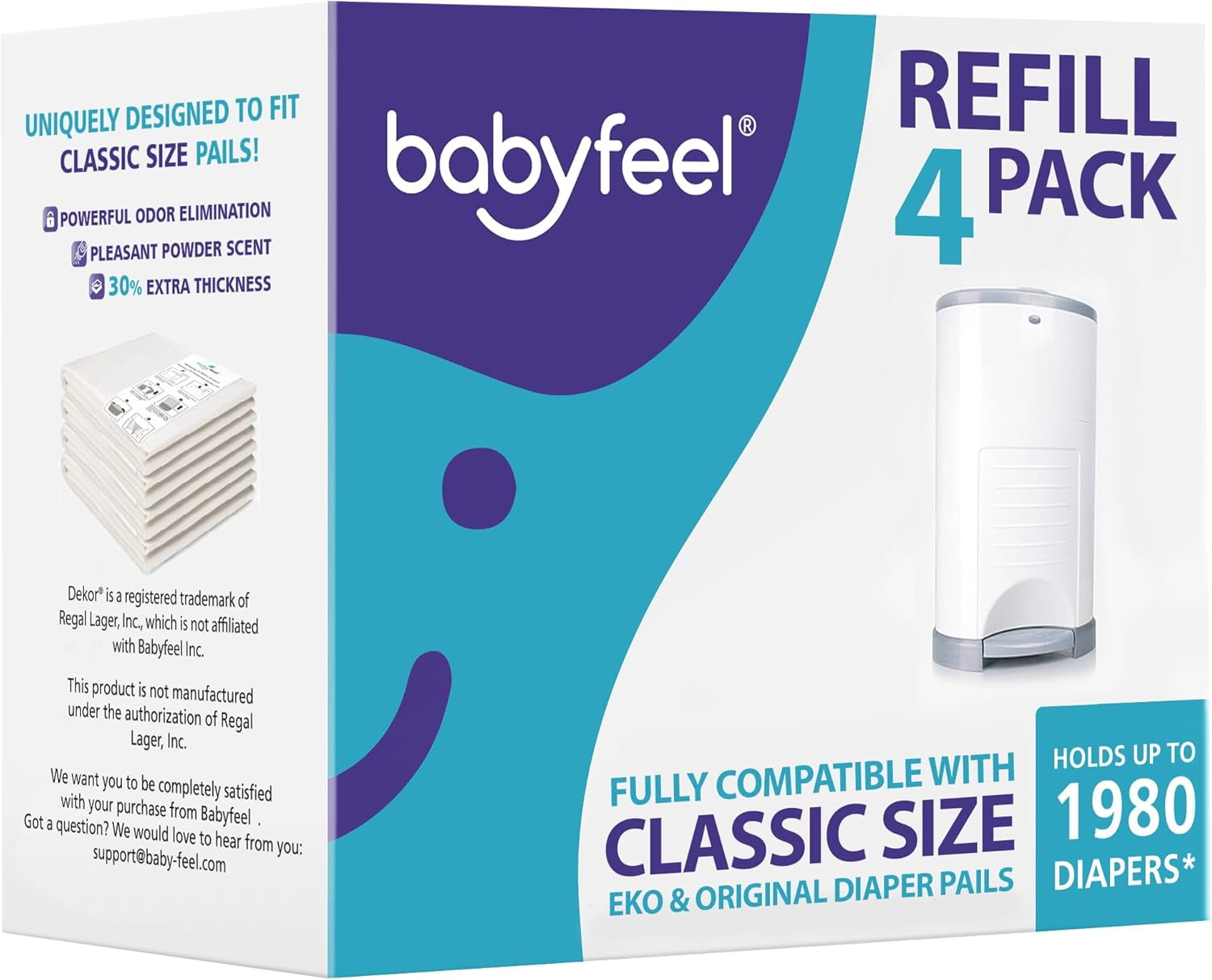 YANTONG Refills Compatible with DEKOR CLASSIC Diaper Pails | 4 Pack ...