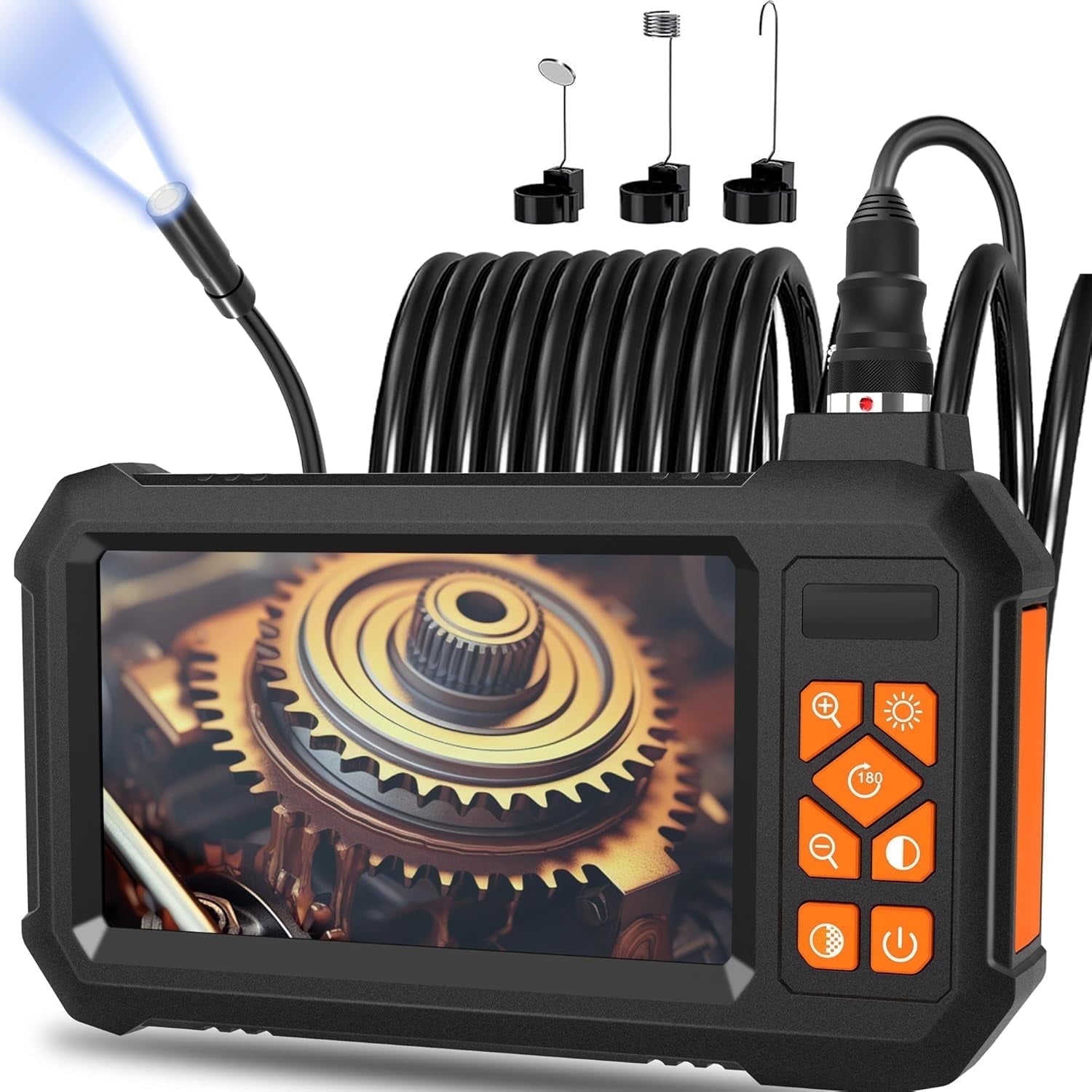 YANWEN Inspection Borescope Endoscope Camera with 8 LED Lights, 16.4FT ...