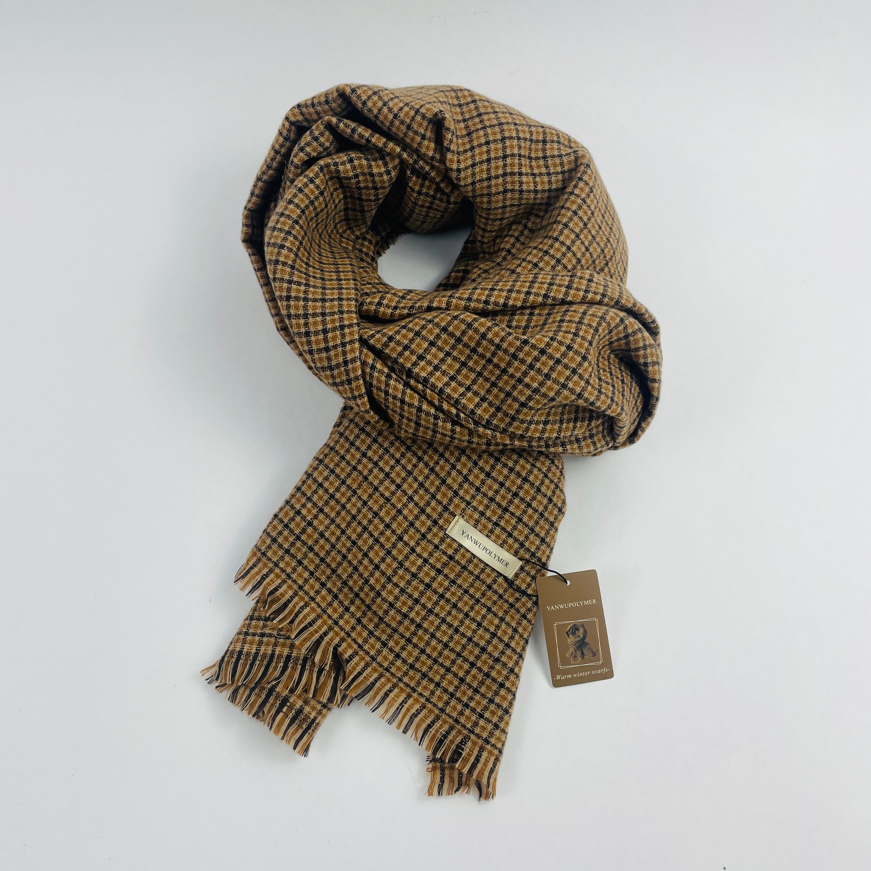 YANWUPOLYMER 86 Inches Scarf Green Knitted Warm Scarf for Men and Women ...
