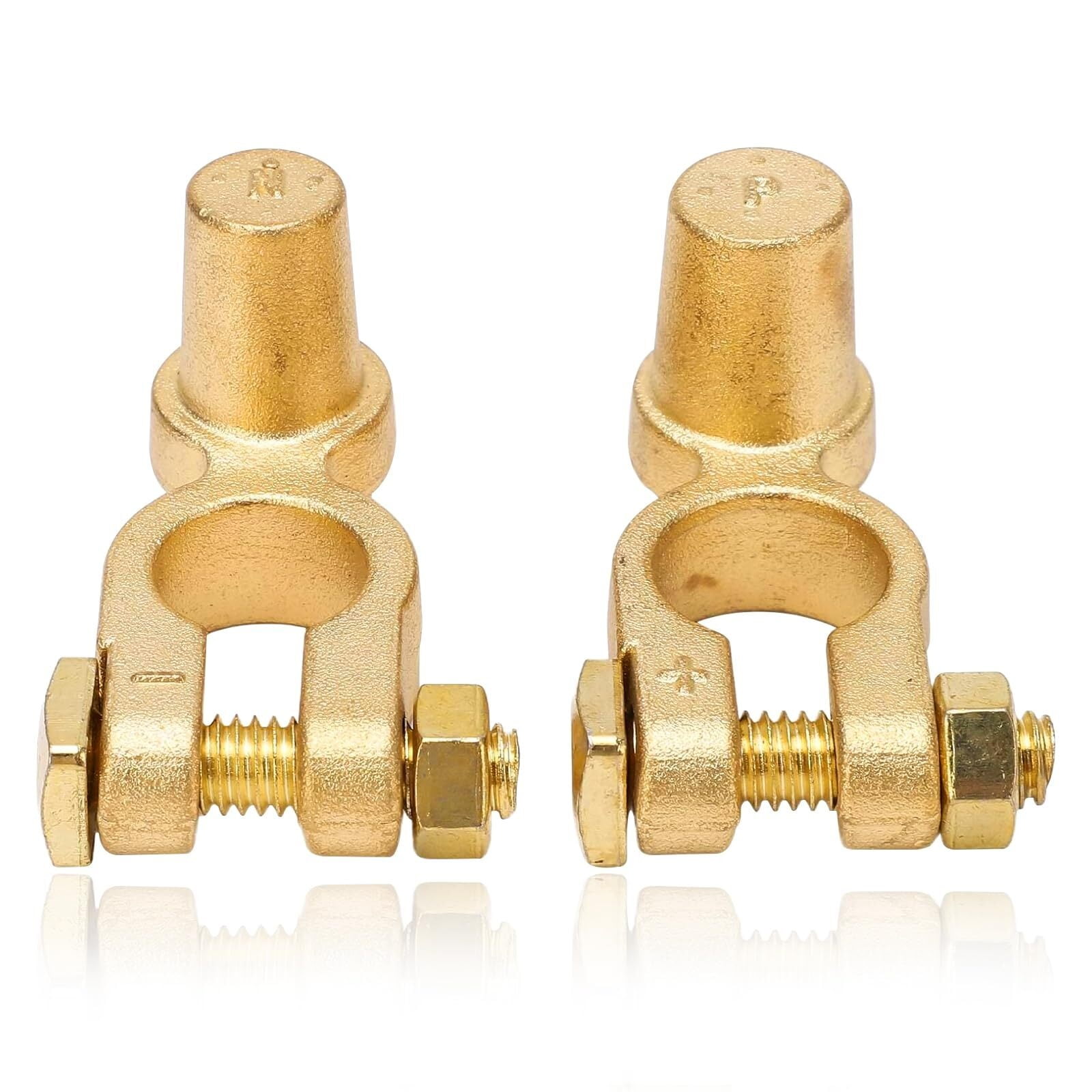 YANjidu 2-Piece Brass Battery Terminal Set SAE to JIS Automotive ...