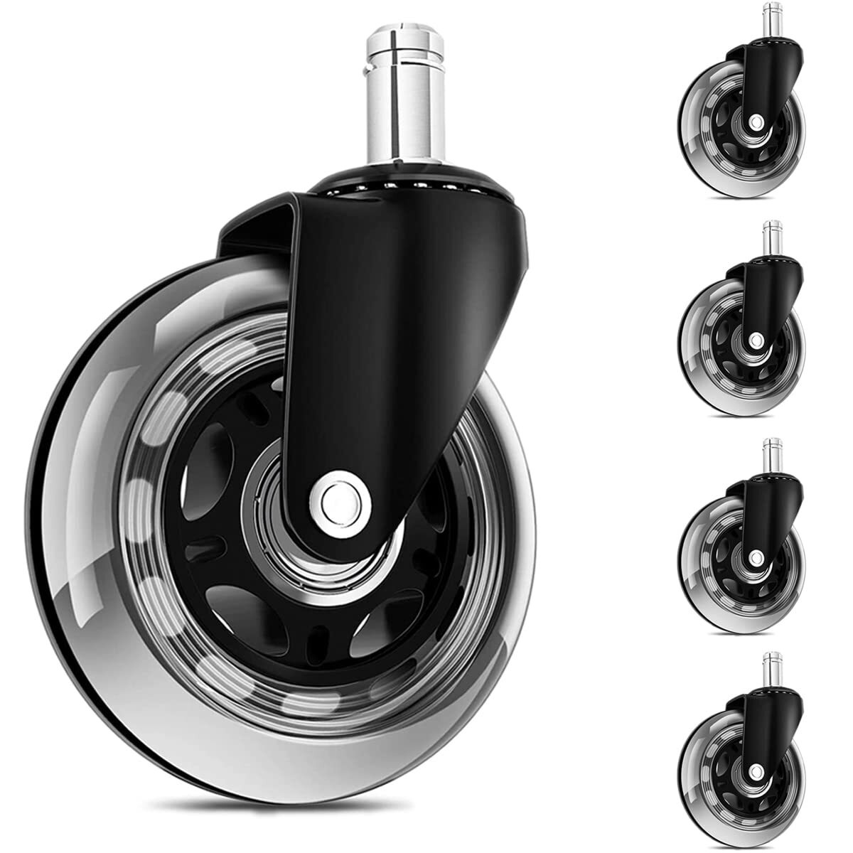 YANjidu Suitable for IKEA chair office chair castors, 3-inch heavy-duty ...