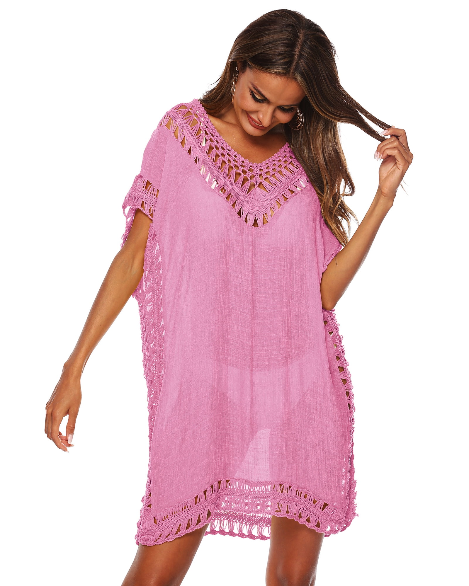YAOBAOLE Womens Swimsuit Cover Up Hollow Out Swimwear Beach Bathing ...