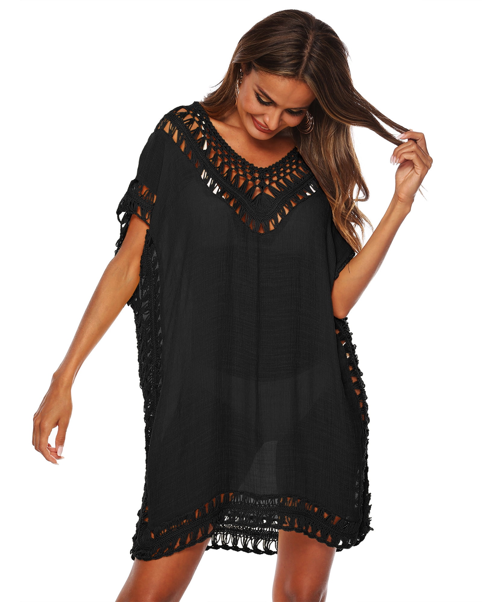 YAOBAOLE Womens Swimsuit Cover Up Hollow Out Swimwear Beach Bathing ...