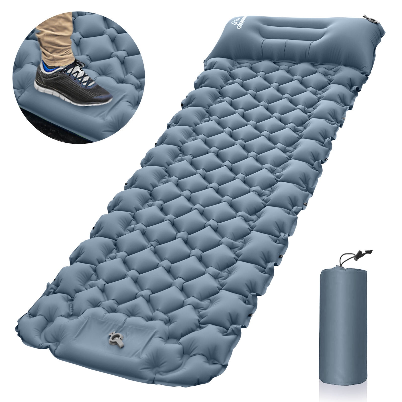 YAOLAN Camping Sleeping Pad Extra Thick Durable Camping Inflatable Mat ...