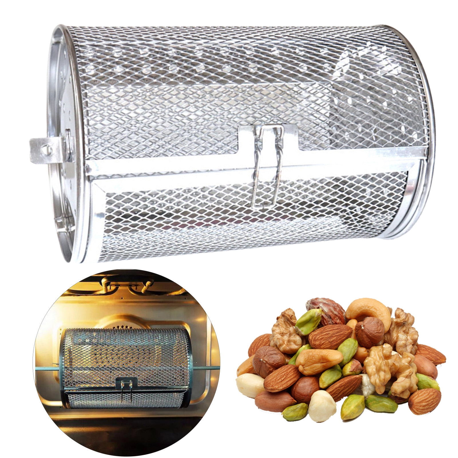 YAOMOBB Chili Roaster Drum Detachable Stainless Steel Basket Easy to ...