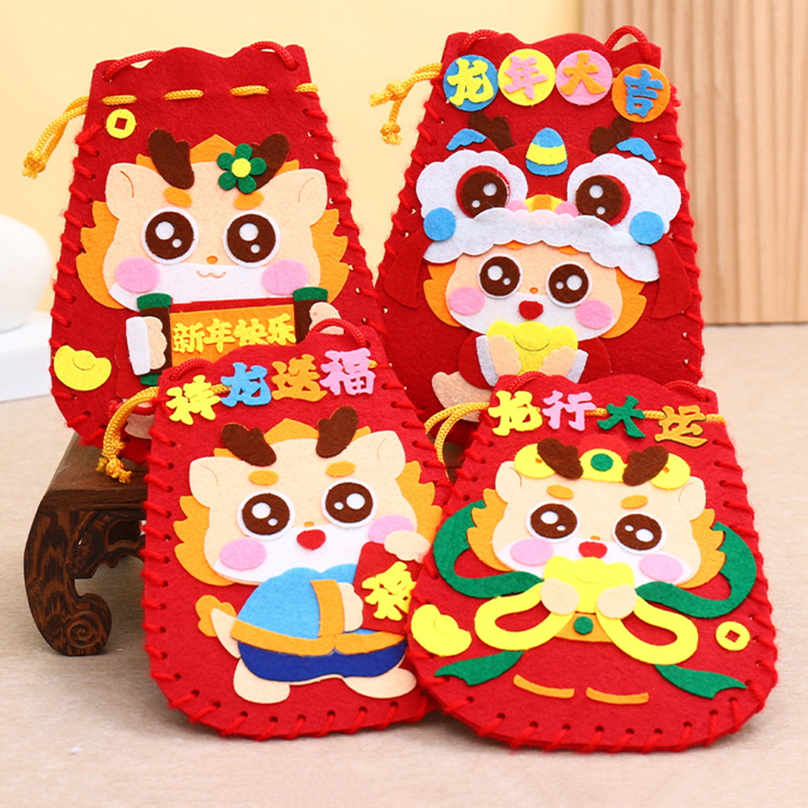 YAOMOBB Spring Festival Lucky Bag Chinese New Year Material Kit DIY ...