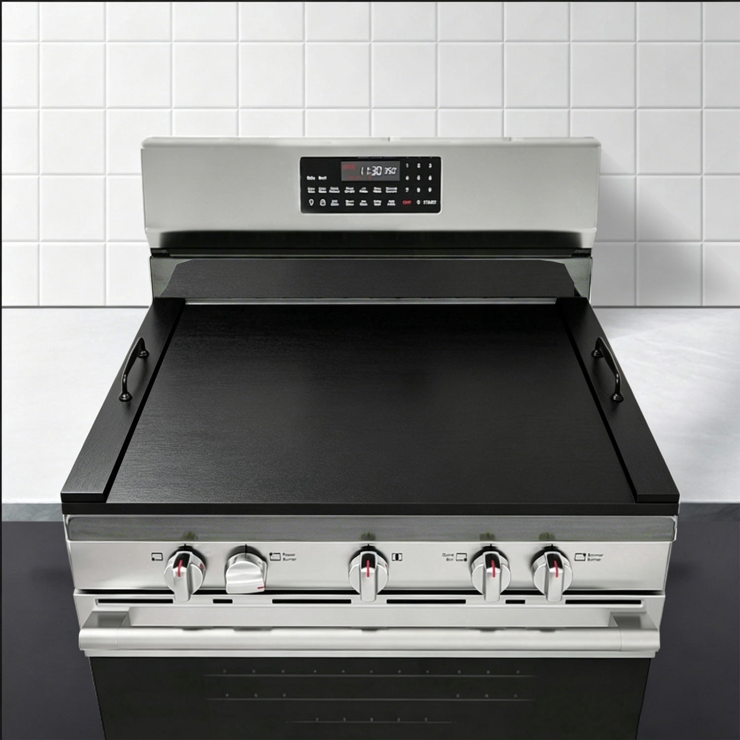 YAOYAO LAND Noodle Board Stove Cover with Handles, Acacia Wood, for ...
