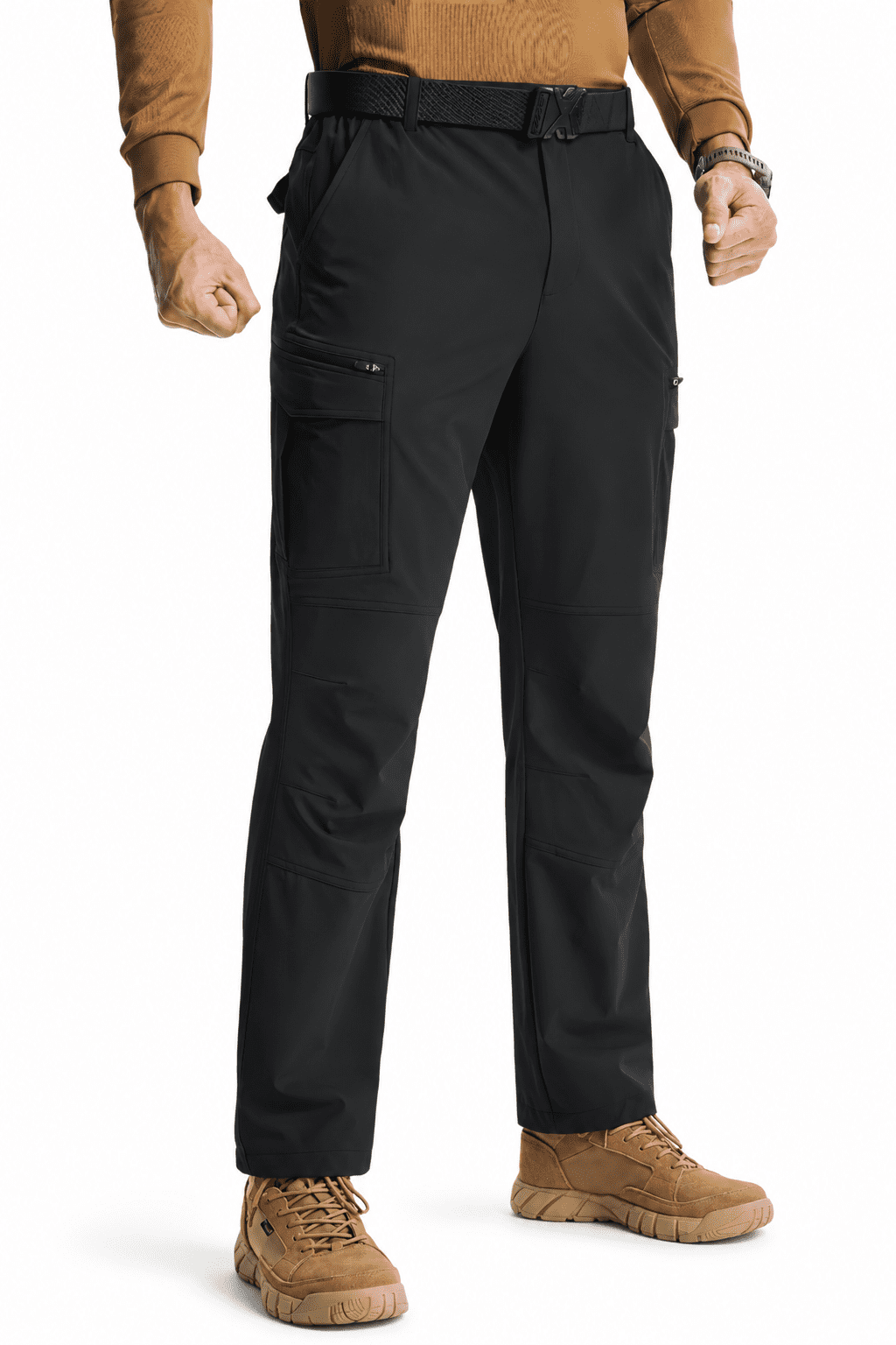 YAPPO Men's Hiking Cargo Pants, Lightweight Stretch Quick Dry Water ...