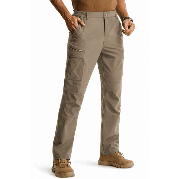 YAPPO Men's Hiking Cargo Pants, Lightweight Stretch Quick Dry Water ...