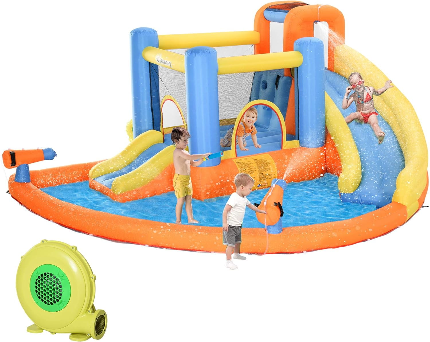 YAQININ Inflatable Water Slide, Kids Bounce House Water Park with ...