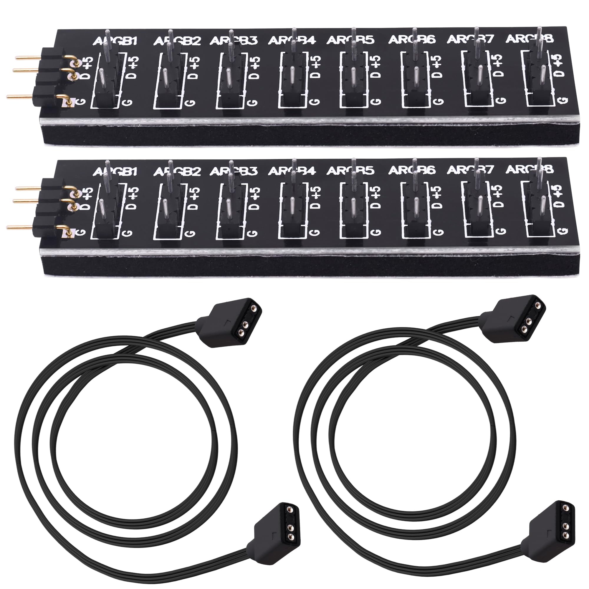 YARCHONN 5V 3PIN ARGB RRF12 Splitter Hub 1 to 8 Way RGB Fans Hub ...