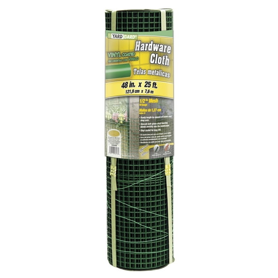 YARDGARD 1/2 Inch Mesh, 48 Inch by 25 Foot 19 Gauge Green PVC Coated ...
