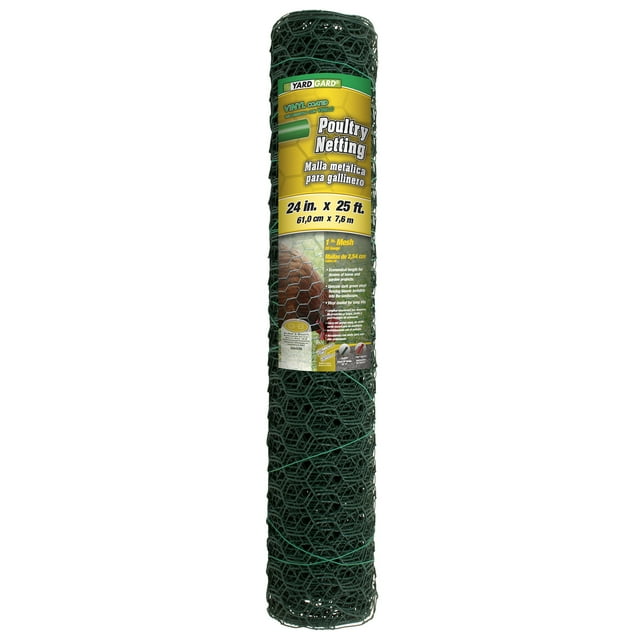 YARDGARD 2 Foot X 25 foot 1 Inch Mesh PVC Coated Poultry Netting ...