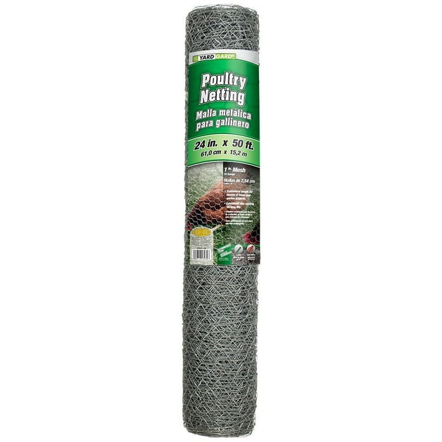 YARDGARD 24 inch by 50 foot 20 Gauge 1 inch Mesh Poultry Netting ...