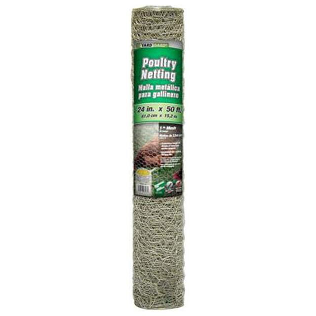 YARDGARD 24 inch by 50 foot 20 Gauge 1 inch Mesh Poultry Netting ...