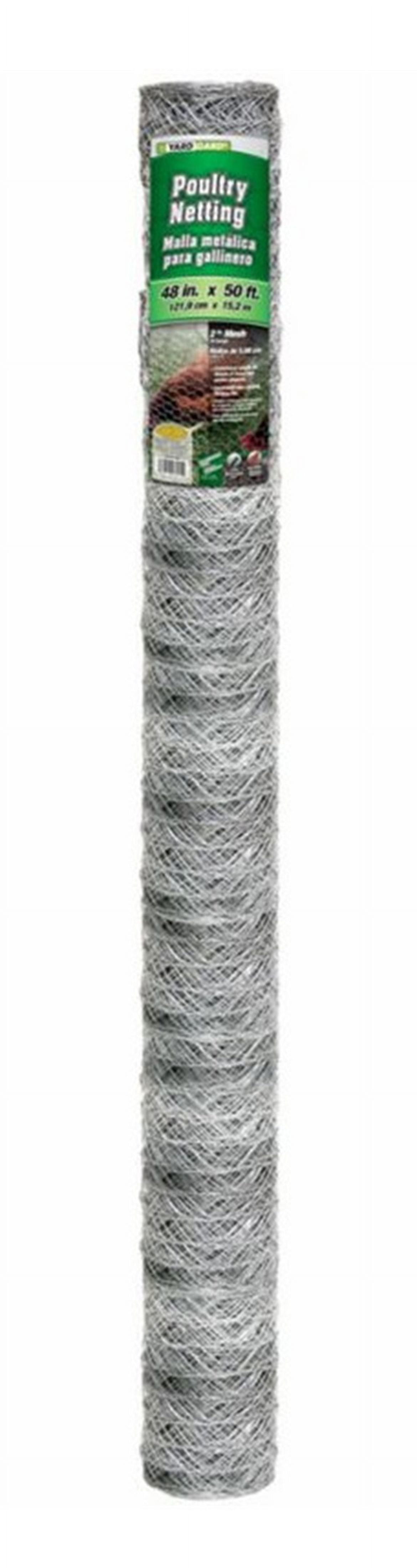 YARDGARD 308432B Poultry Netting / Chicken Wire, 1 in. Mesh x 48 in. x ...