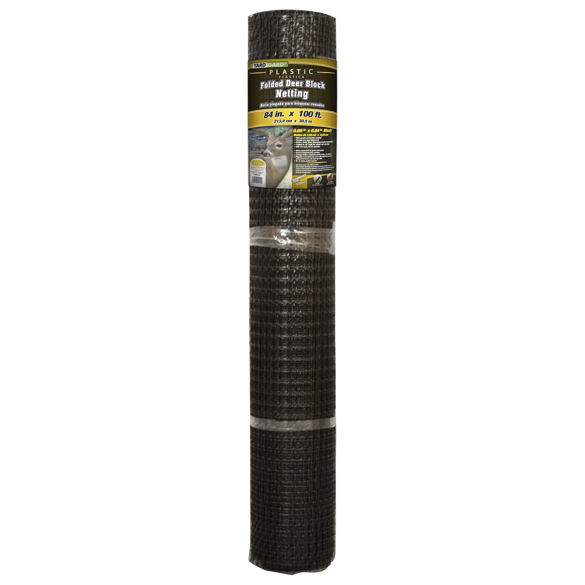 YARDGARD 7 Foot by 100 Foot Black Folded Deer Block Netting - Walmart.com