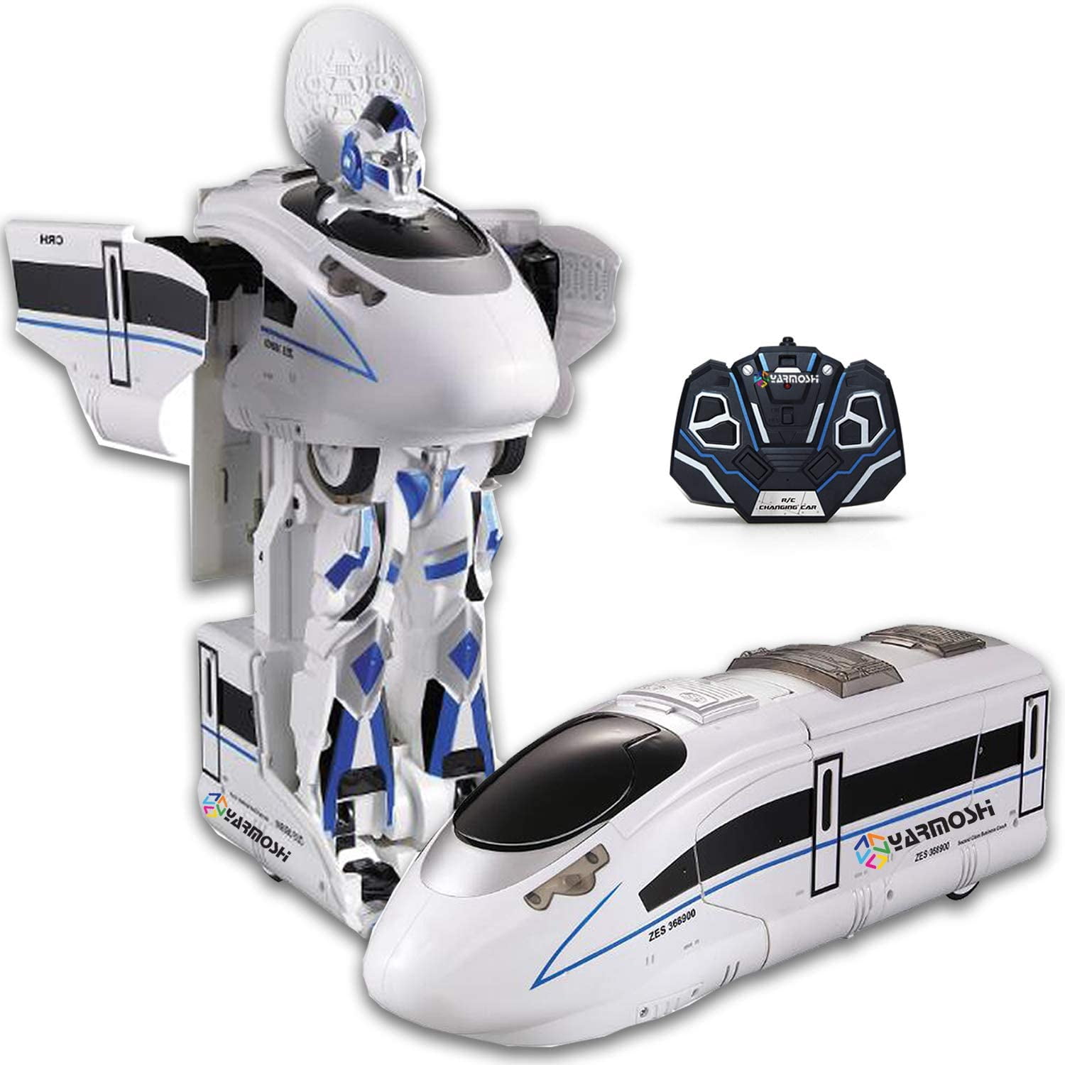 YARMOSHI RC Dinosaur Blue Robot T-Rex Remote Control Light Projection ...