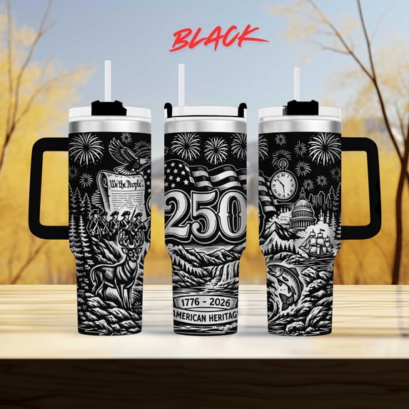 YARNIX 250th Anniversary Tumbler, Engraved Insulated Cup, American ...