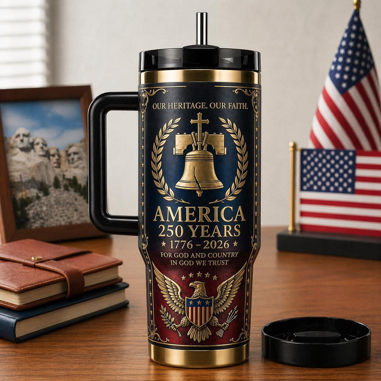 YARNIX America 250 Years Tumbler 40oz, Patriotic Christian Printed Cup ...