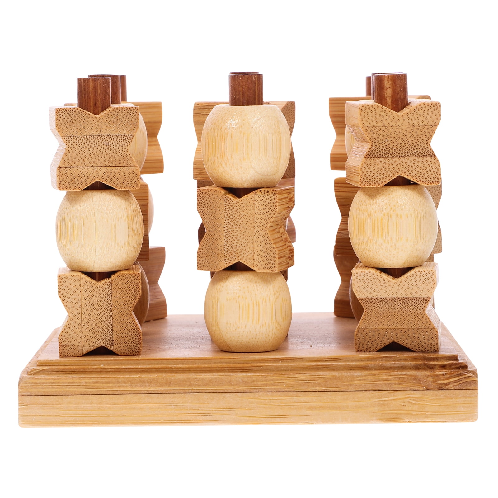 YARNOW 1 Set of 3D Wooden Chess Toy Rustic Table Chess Toy Board Game ...