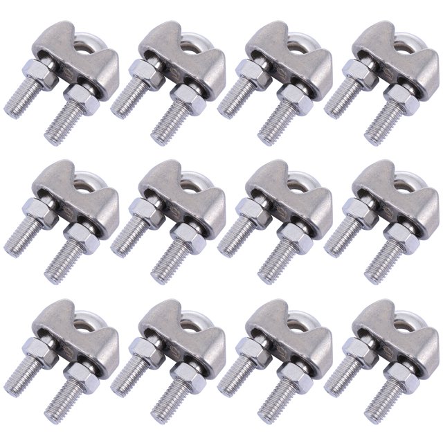 YARNOW 12 Pcs U Type Clamp Wire Rope Clamps Wire Rope Clip Cable Bolts ...