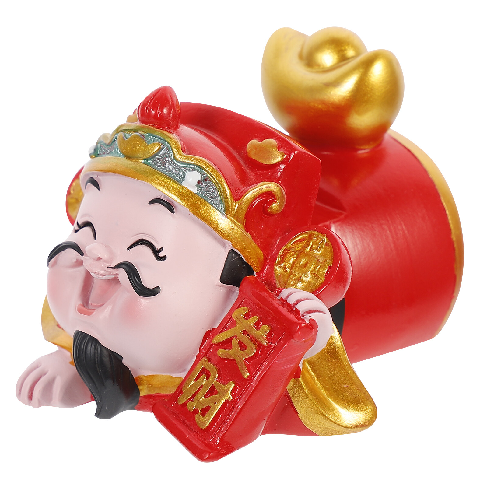 YARNOW Chinese Style Sculpture Desk Phone Holder Ornament Resin God of ...