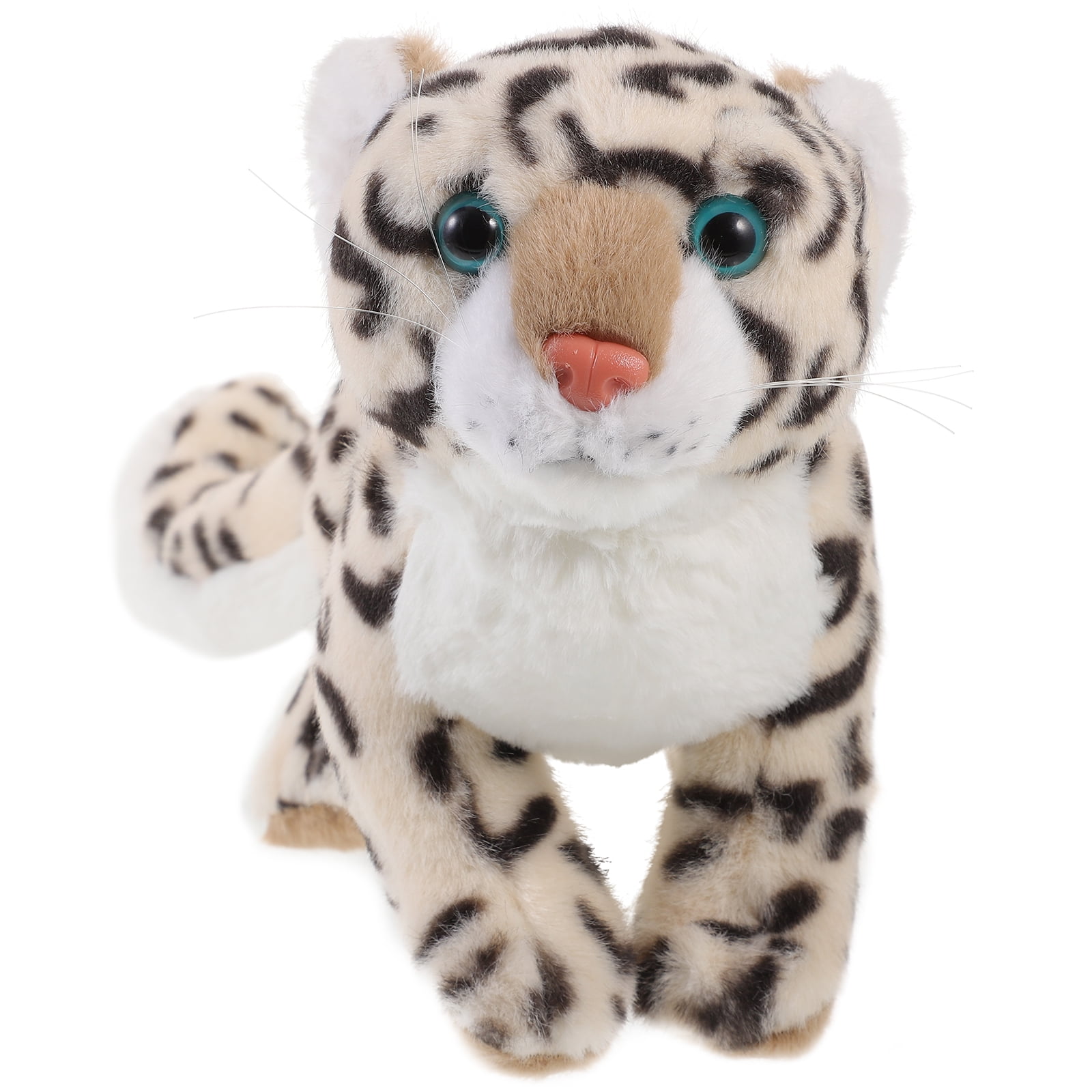SKISUNO Cute Stuffed Animals Snow Leopard Toy White PP Cotton 1Pcs 9 ...