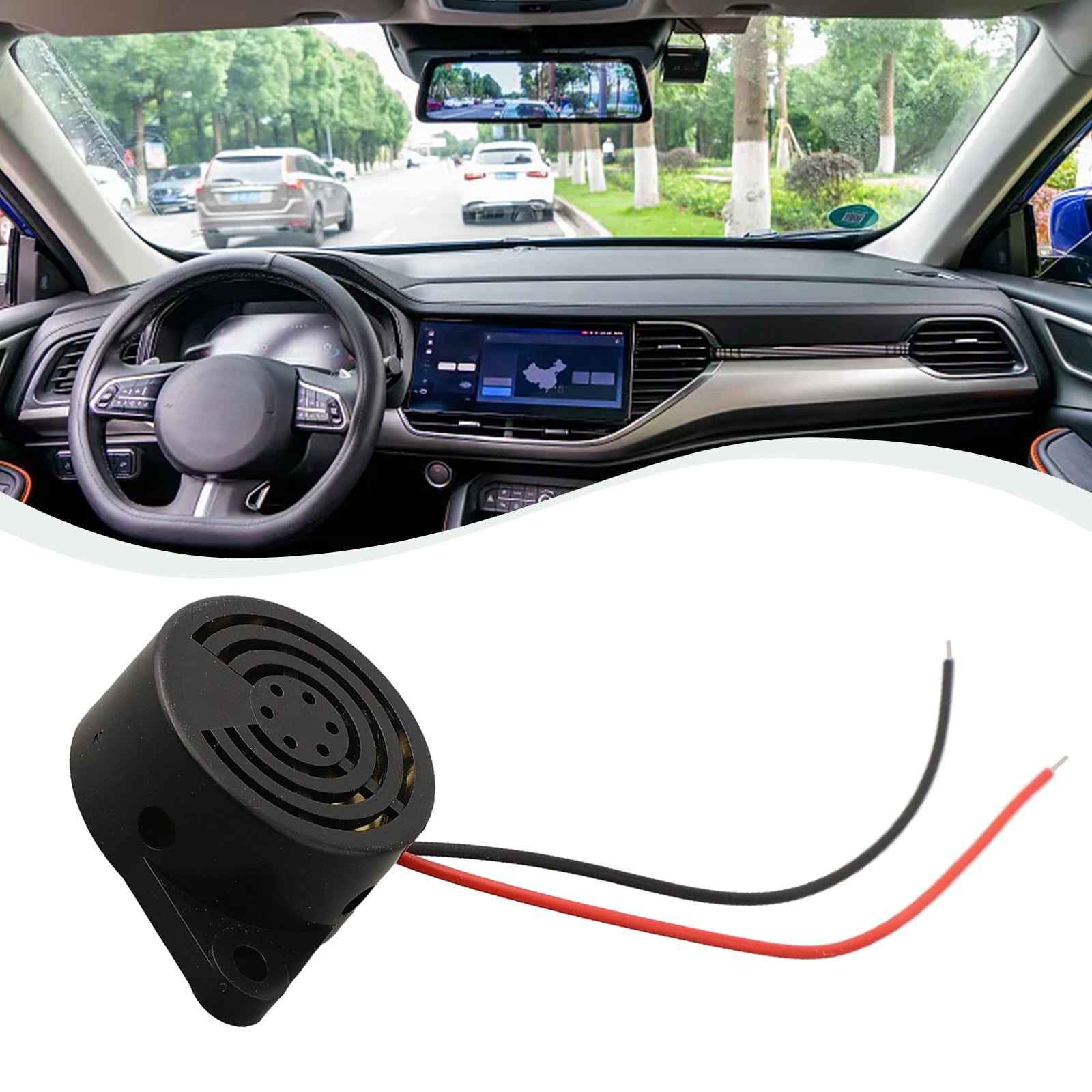 YASHILI DC 12V 100dB Siren Beeper Buzzer Sound Warn Alarm Adapter ...