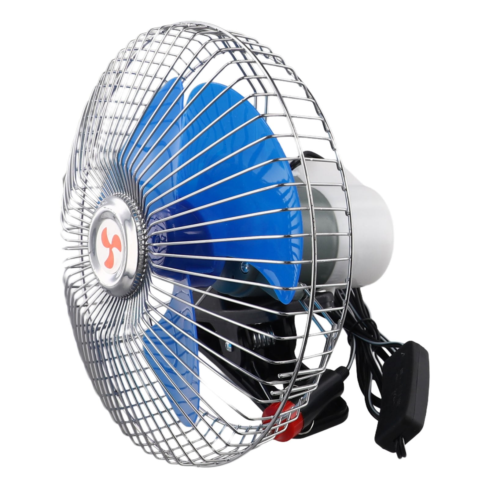 Yashili Silent Semi Enclosed Metal Car Fan 12V/24V Strong Wind Auto ...