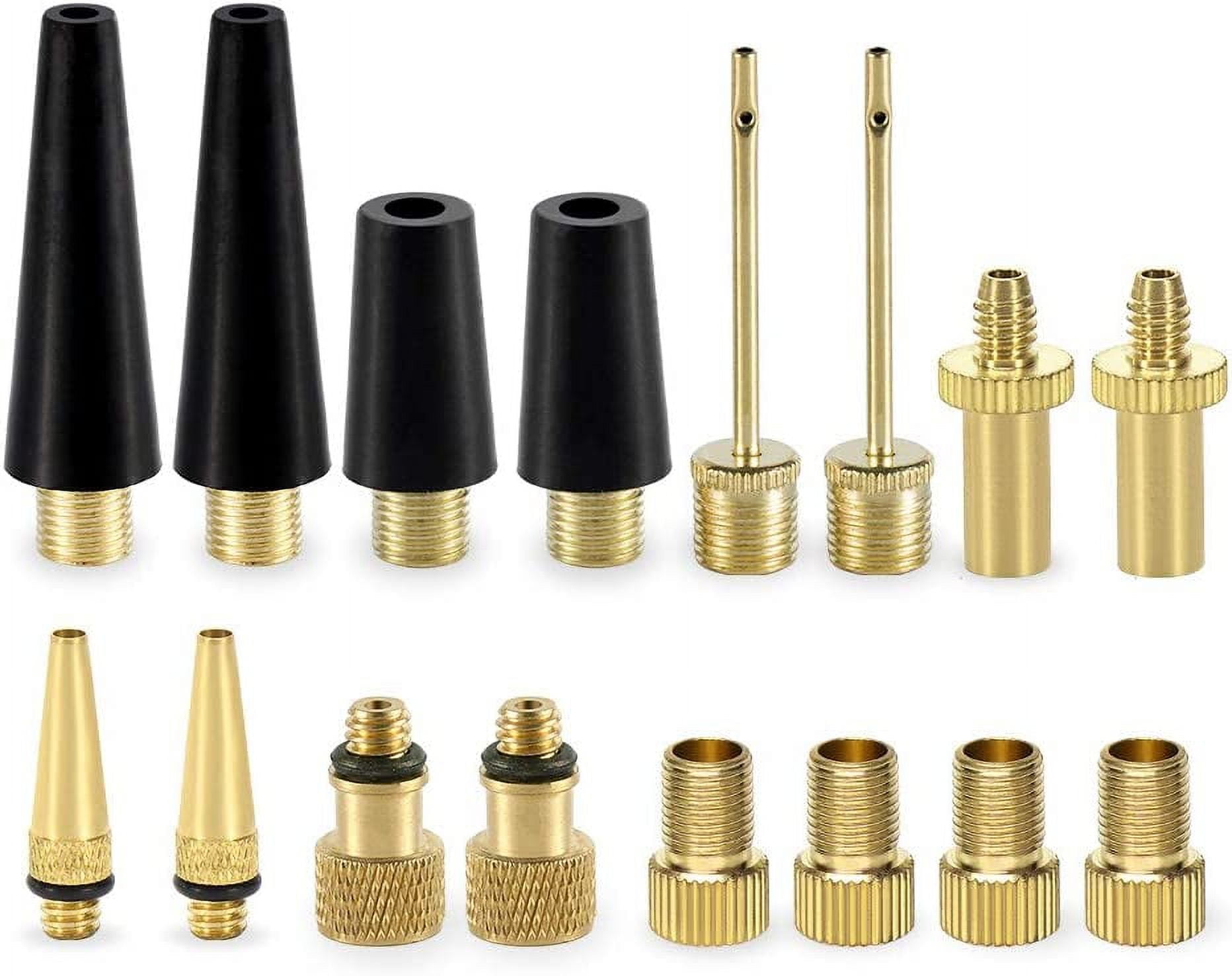 YASI Bicycle Presta Schrader Valve Adaptor, 16PCS Brass Bike Pump ...