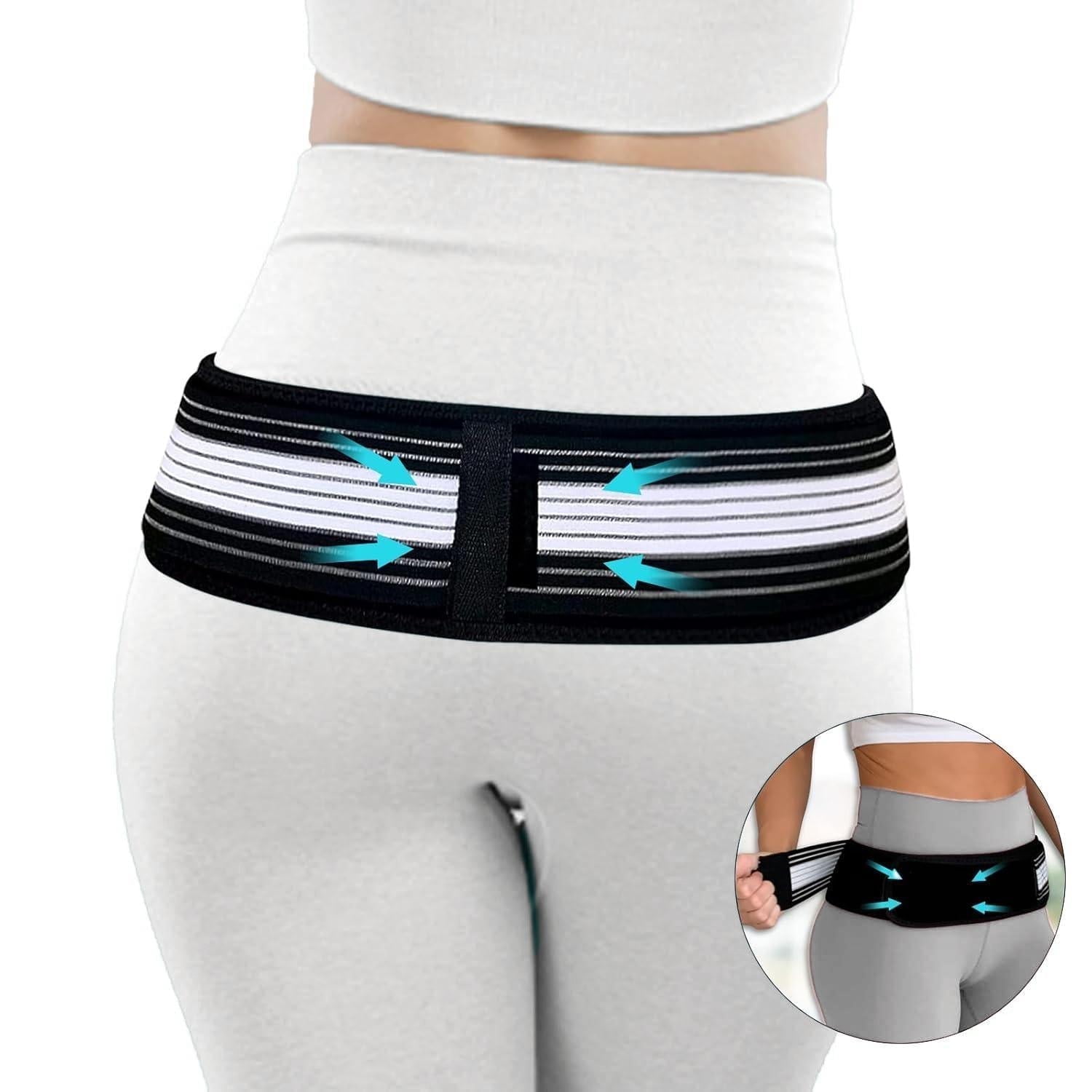 YASLIM Sacroiliac SI Joint Belt, Adjustable Neoprene Compression, 1 ...