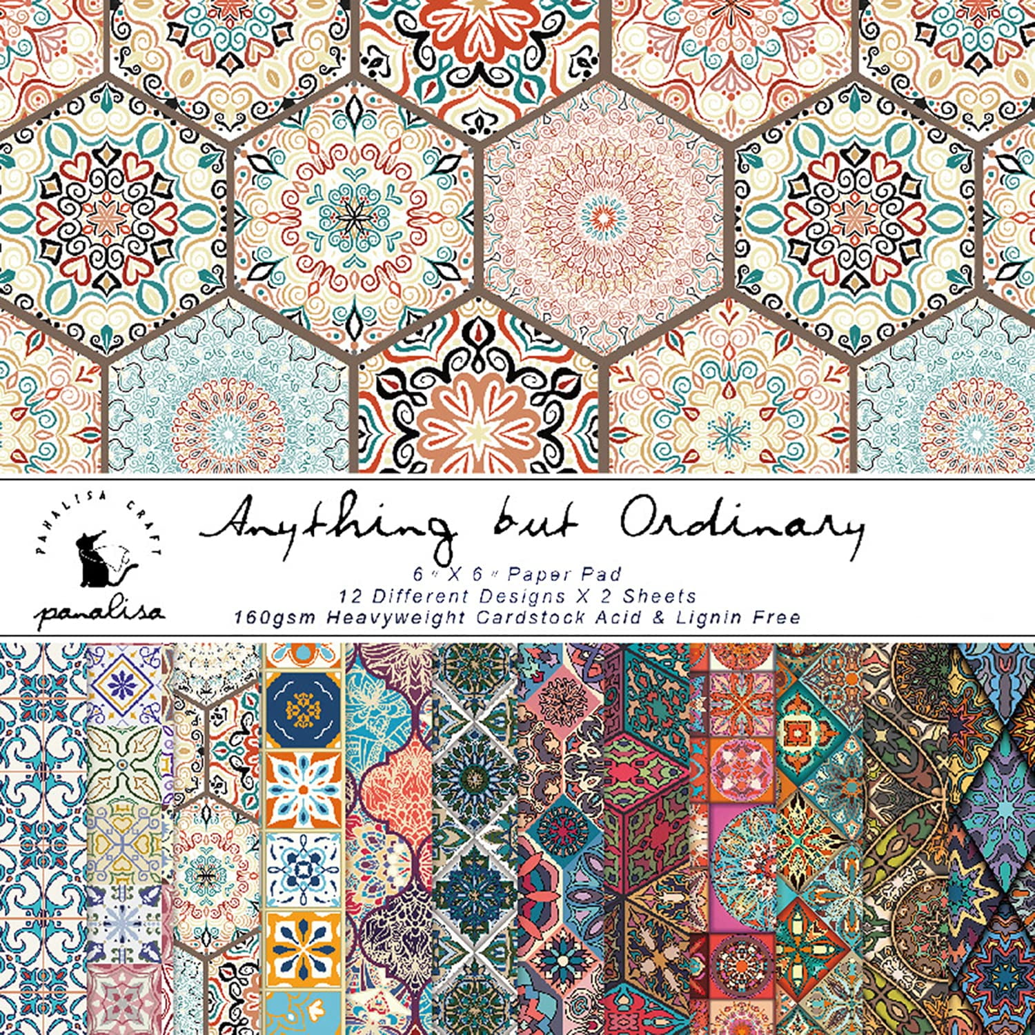 YASMEN Scrapbook Paper Art Pad, Vintage Pattern Cardstock Paper 6"Ã—6 ...