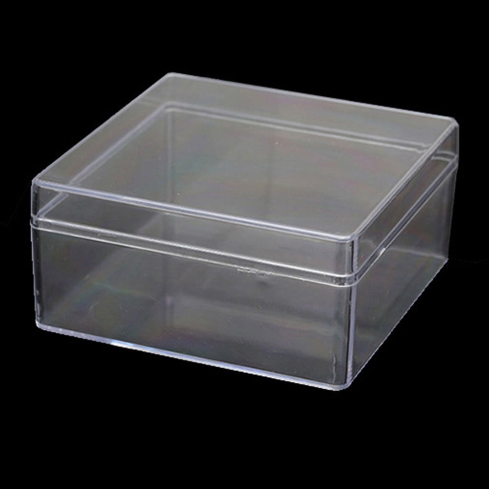 YASONIC 1/2/4pc Small Clear Storage Boxs Acrylic Square Candy Dragee ...