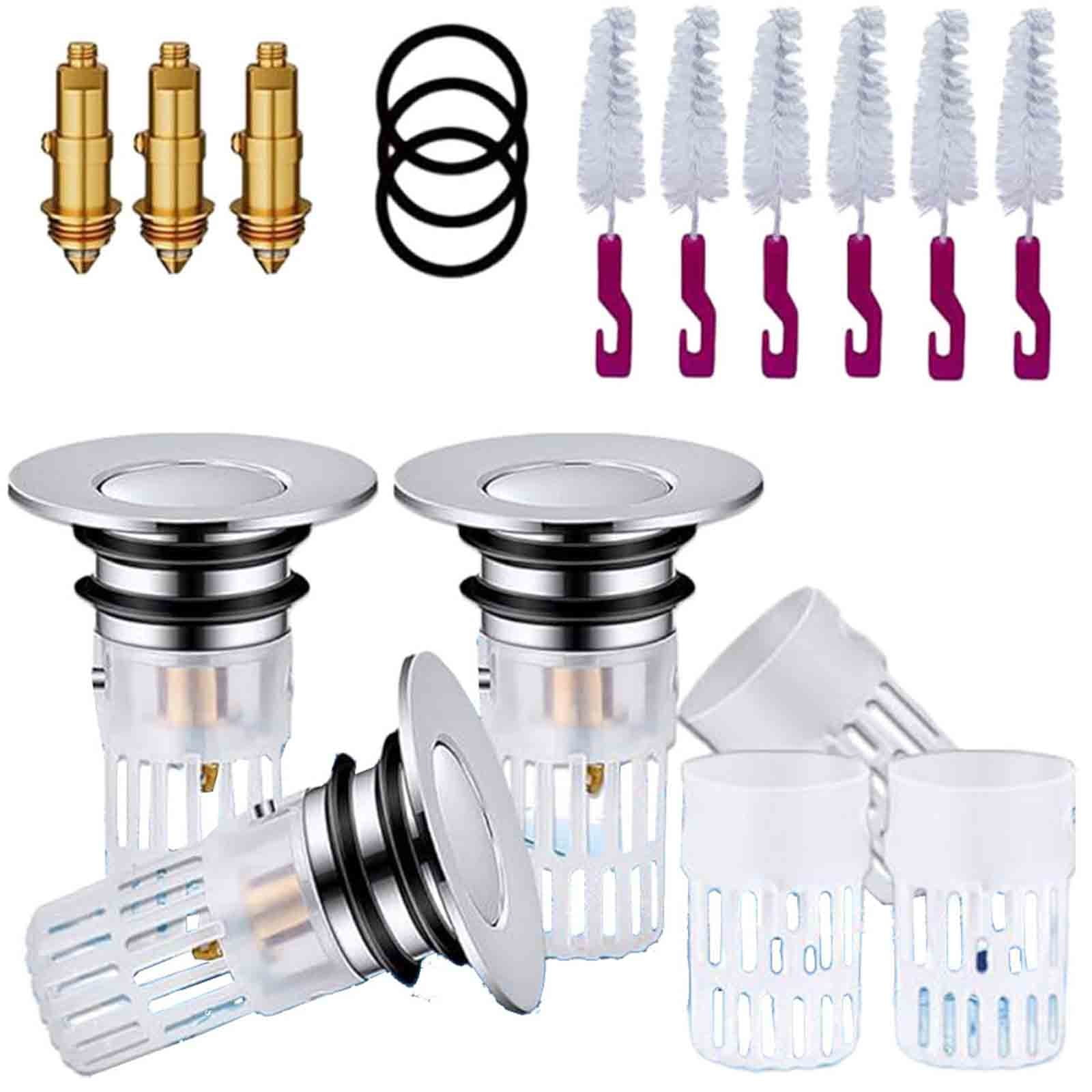 YASONIC 3pc Bathroom Sink Drain Strainer Hair Catchers, Bathroom Sink ...