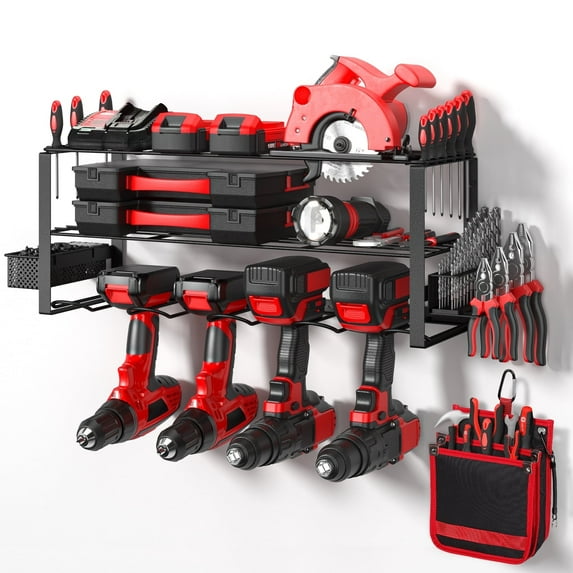 YASONIC Power Tool Organizer - Drill Holder Wall Mount Garage Tool ...