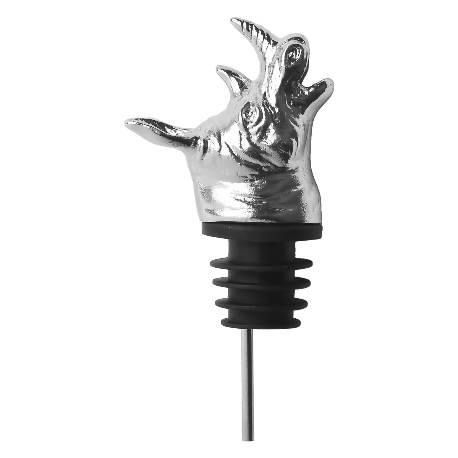 YASONIC rhinoceros head shape glass bottle stoppers Wine Spout wine ...