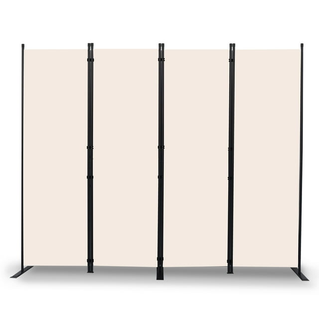 YASRKML 4 Panel Folding Privacy Screen, 6Ft Tall Room Divider, Portable ...