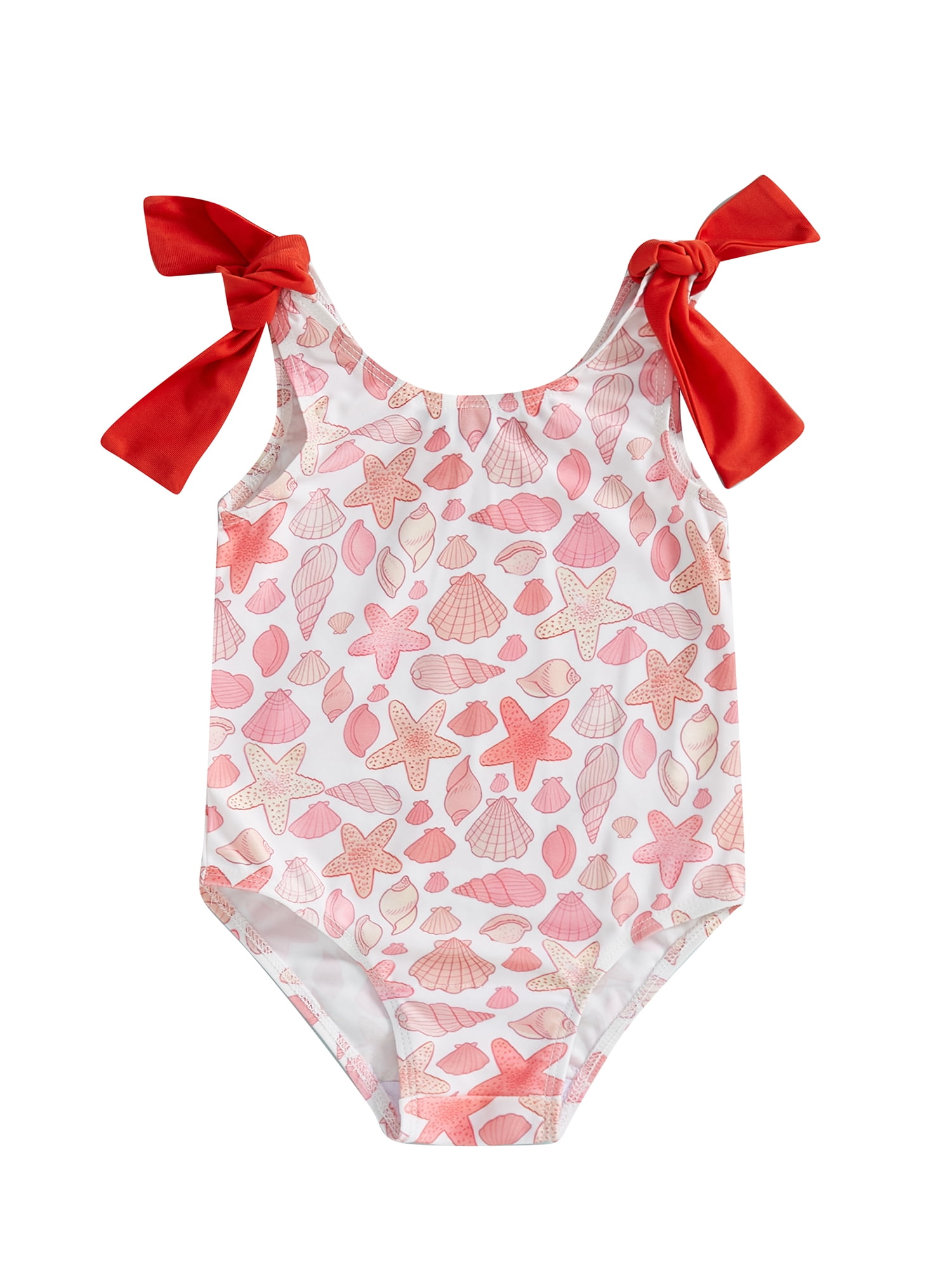 YASUTNKS Toddler Girl Swimsuit Cute Starfish Seashell Print Sleeveless ...