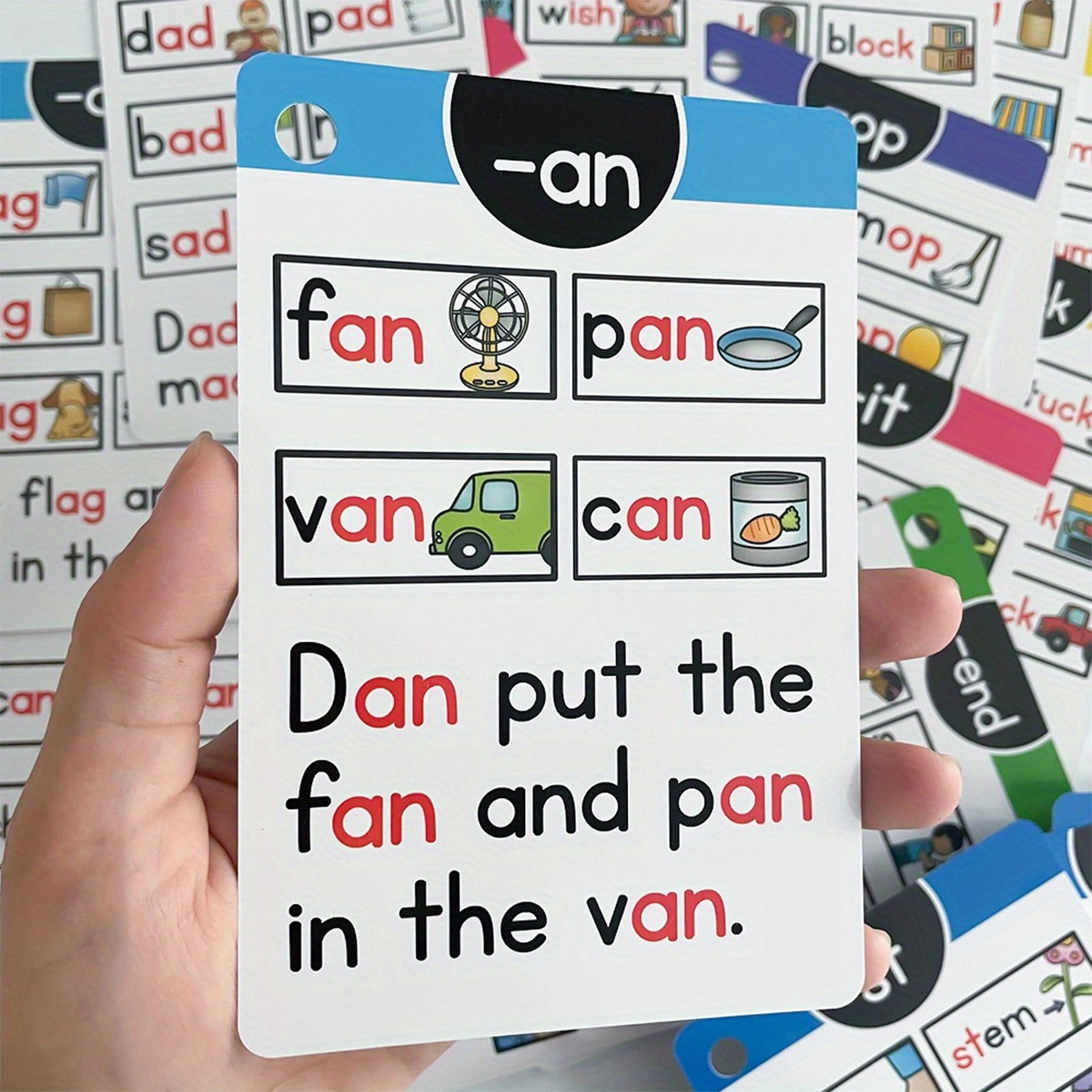 YATAV Phonics Flash Cards - 64pc Digraphs CVC Blends Long Vowel Sounds ...