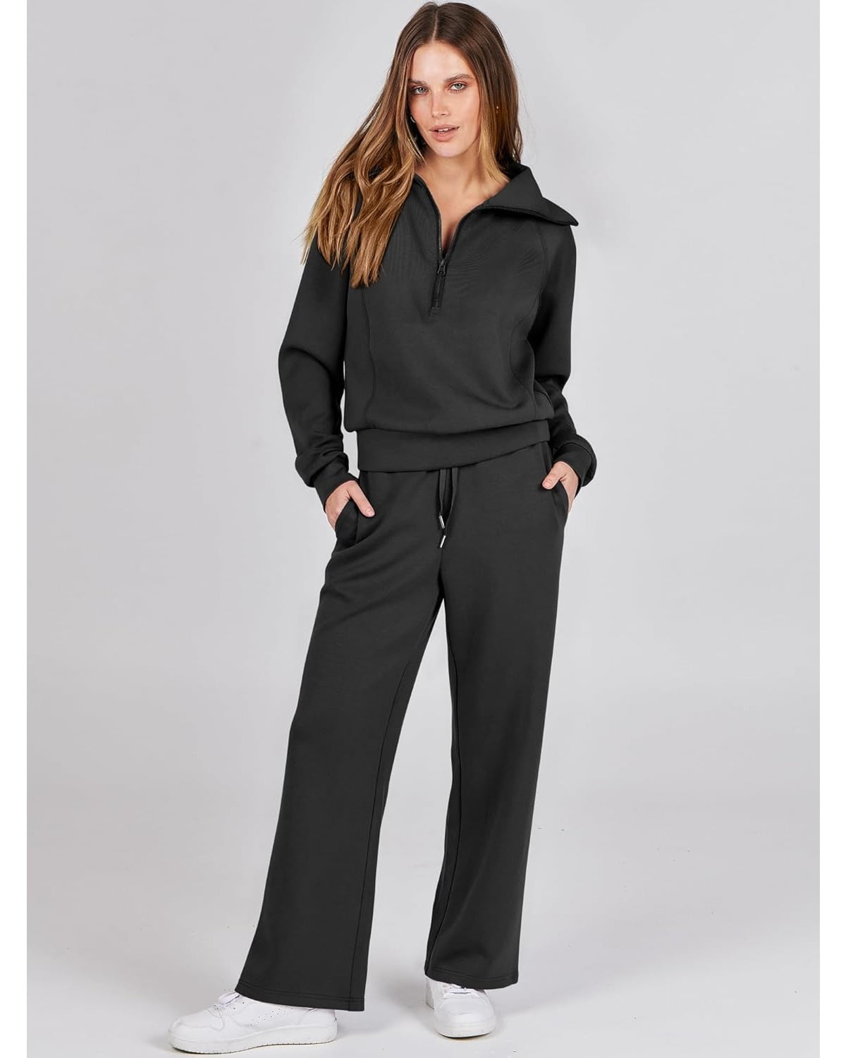 YATELLE Women 2 Piece Outfits Sweatsuit Oversized Sweatshirt Sweatpants ...