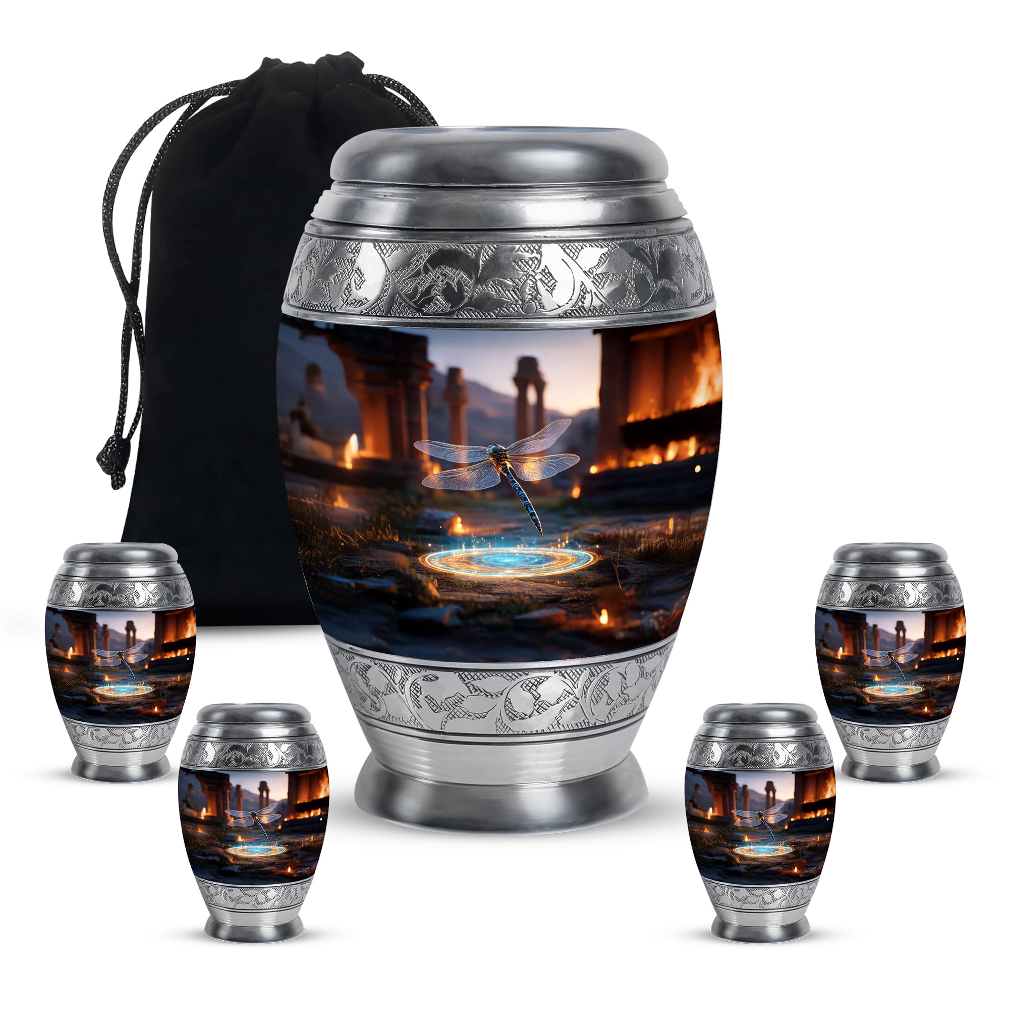 YATHABHISA Dragonfly Adult Cremation Funeral Urn for Human Ashes ...