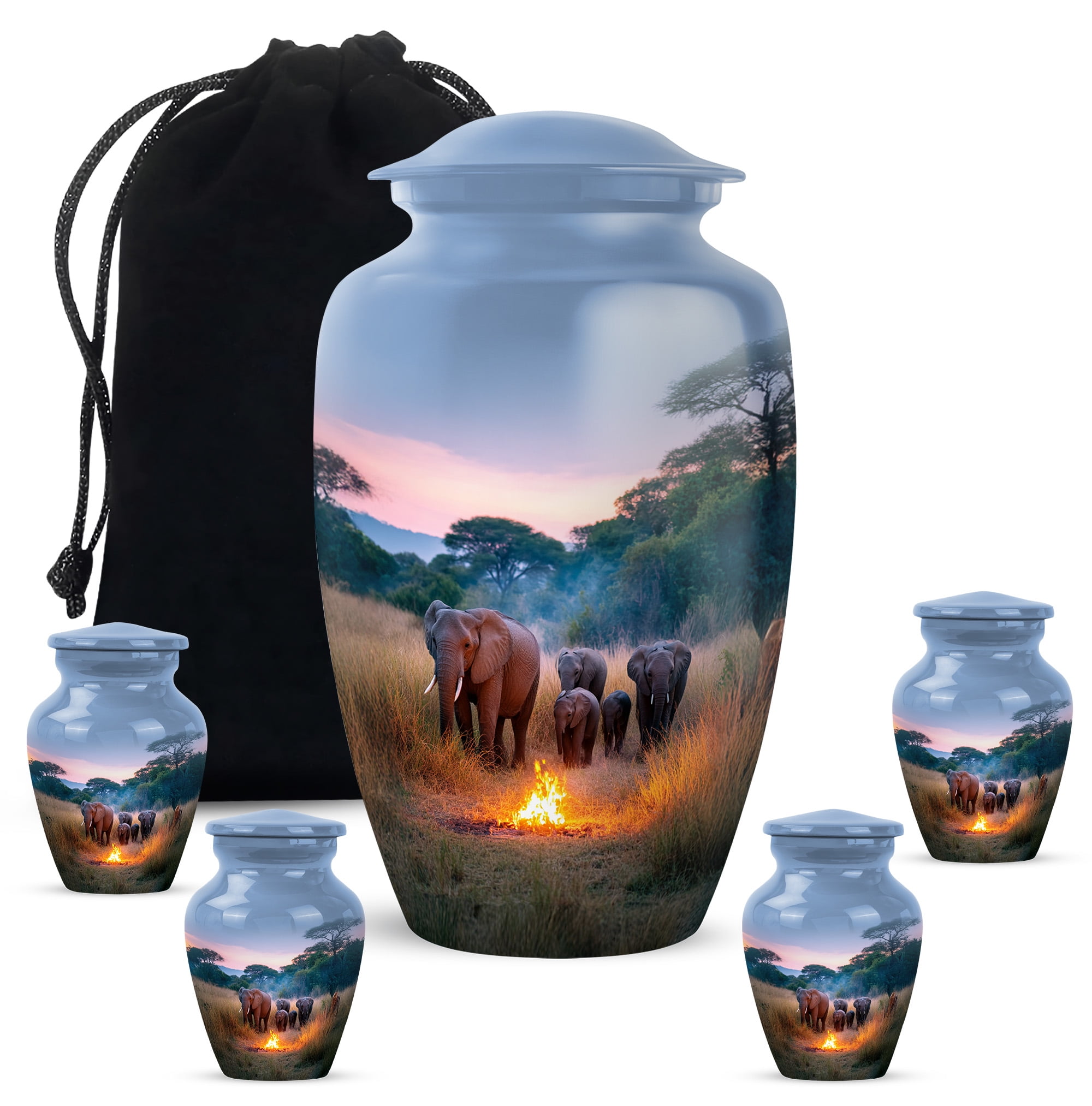 YATHABHISA Elephant Adult Cremation Funeral Urn for Human Ashes ...