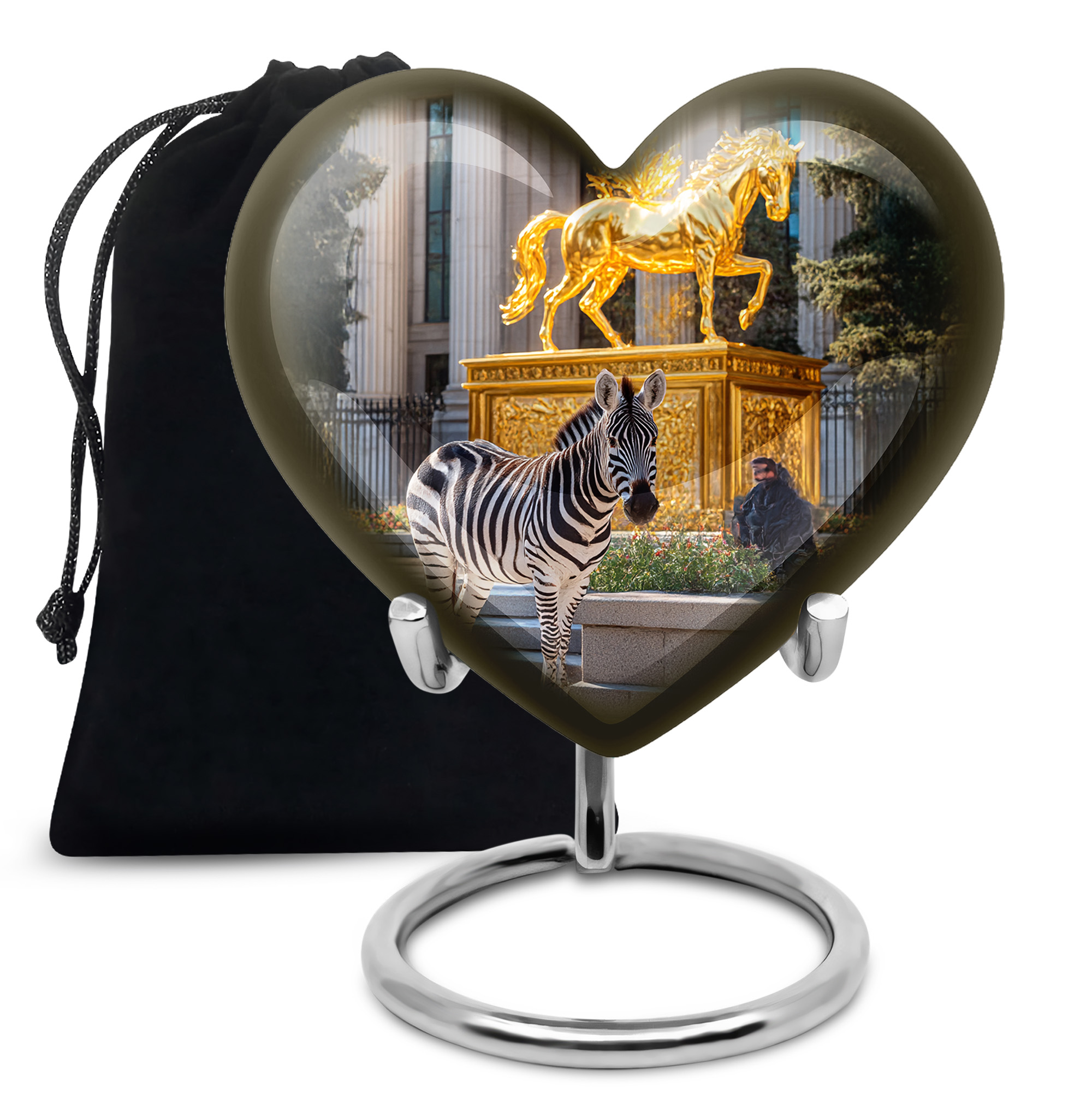 YATHABHISA Heart Zebra Urn for Sister & Brother, Funeral & Burial Urns ...