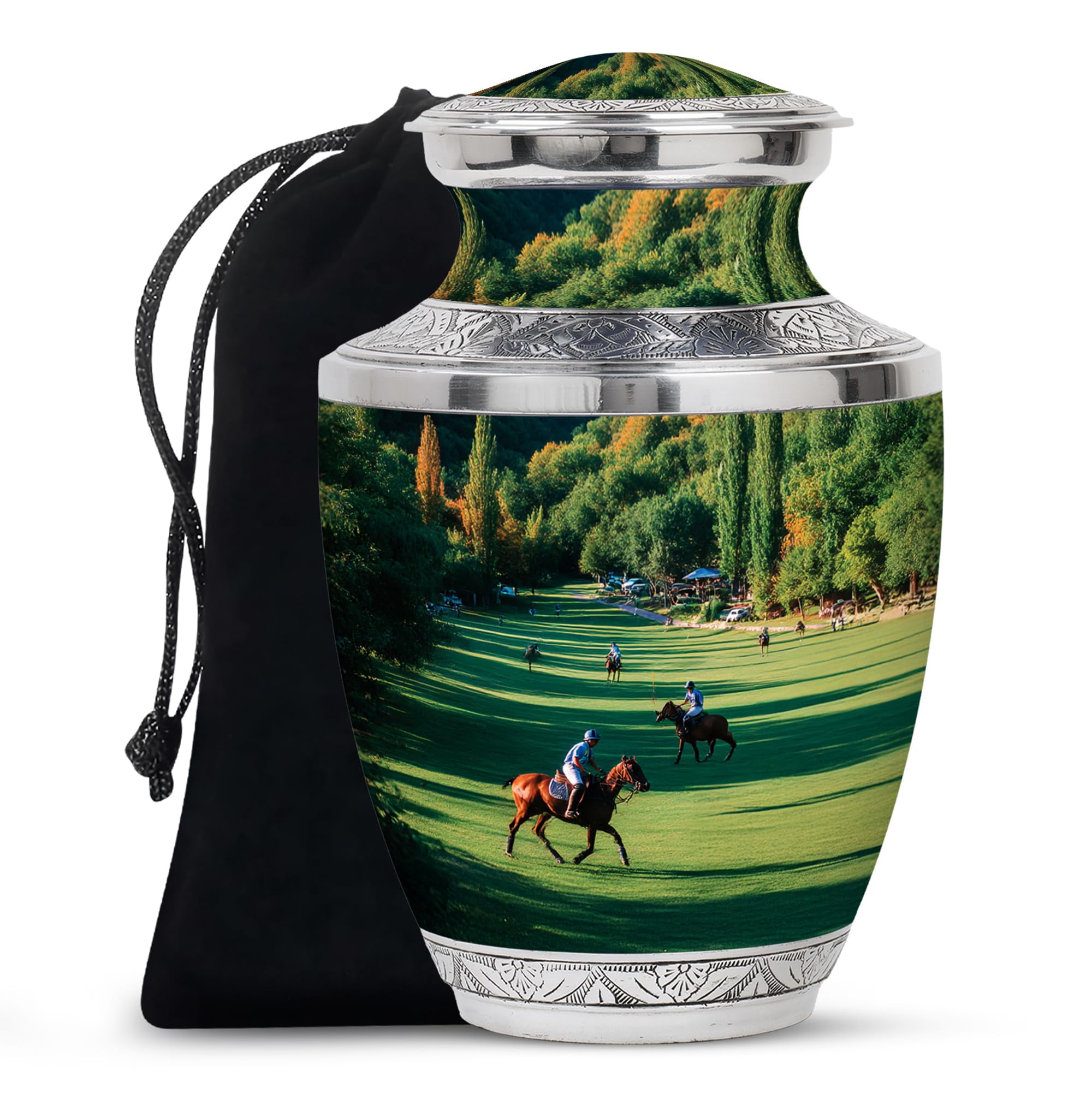 YATHABHISA Horse Polo Urn for Ashes, Large Urns for Human Ash, Funeral ...