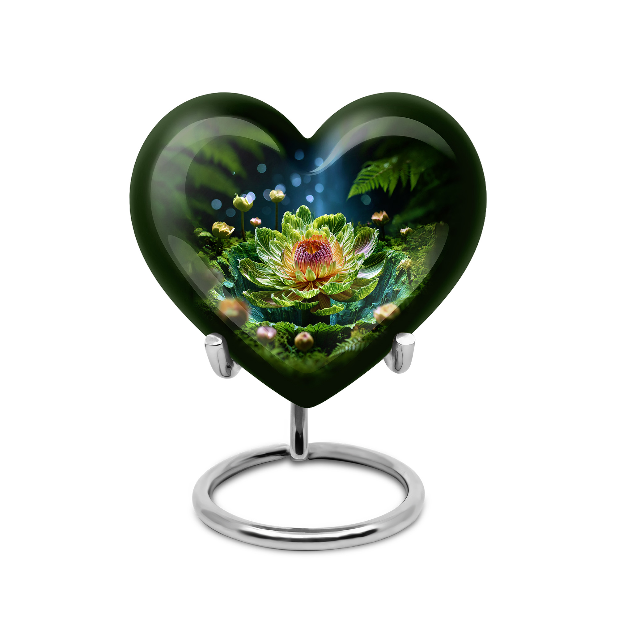 YATHABHISA Lotus Heart Keepsake Urn for Human Ashes, Small Urns for ...