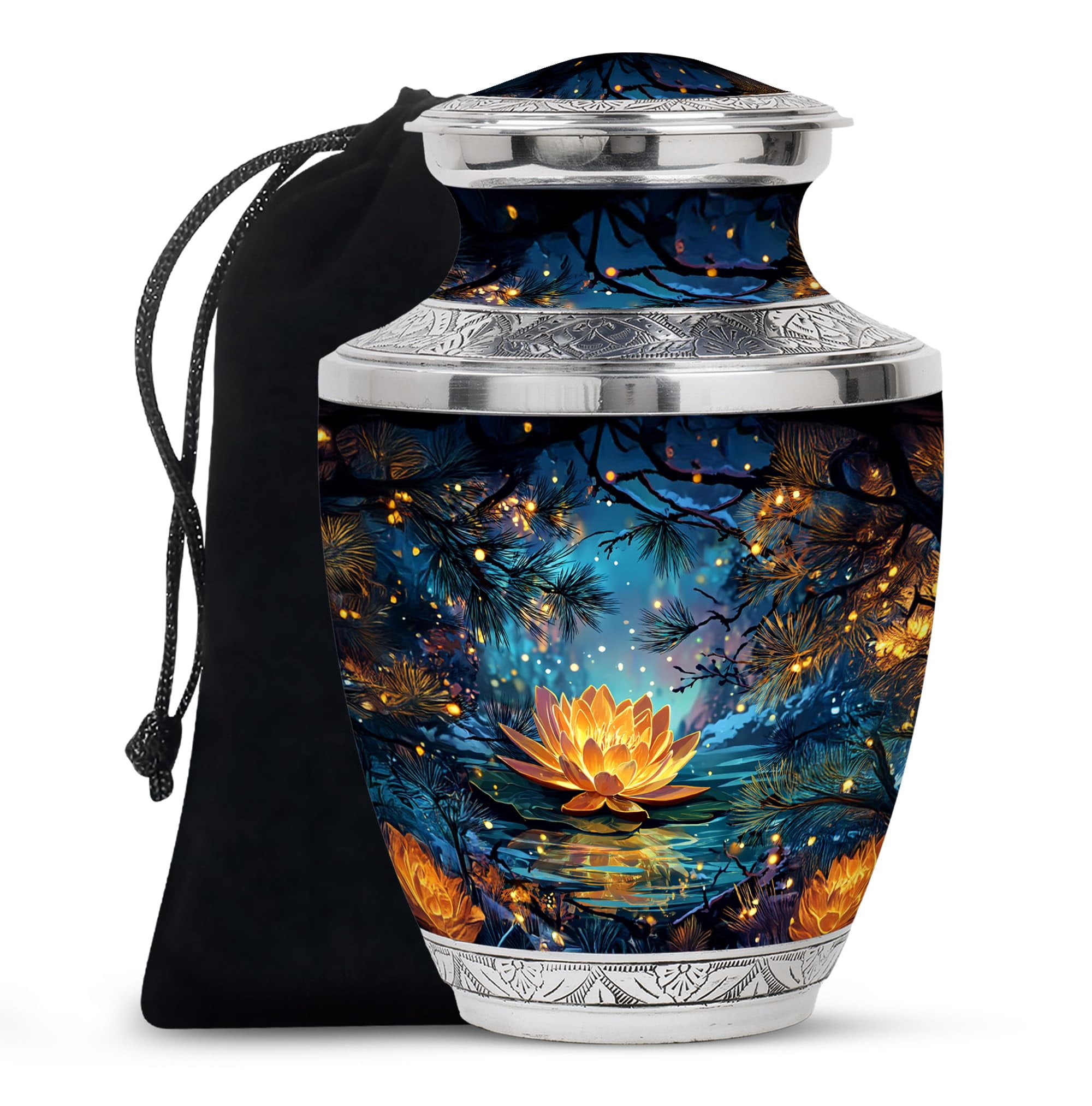 YATHABHISA Lotus Urn for Ashes, Large Urns for Human Ash, Funeral ...